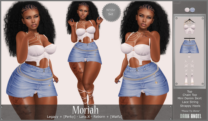 Second Life Marketplace - Dark Angel : Moriah Set - White [Legacy|Perky - Lara X - Reborn|Waifu]